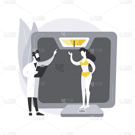 身体质量指数抽象概念矢量图解。