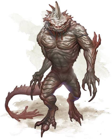 Troglodyte Monster Stat Block Dnd 5e Fantasy Monster Fantasy