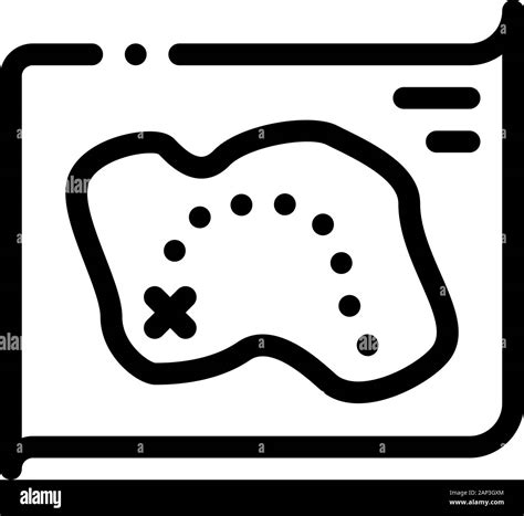 Map Treasure Icon Vector Outline Illustration Stock Vector Image And Art