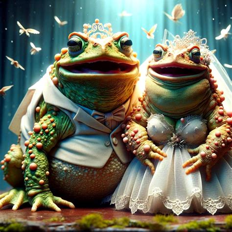 Mr And Mrs Tubby Toad Toad Wedding In Whimsical Science
