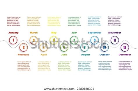 Months Timeline Infographic Image Vector Stock Vector Royalty Free Shutterstock