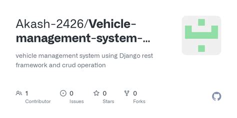 Github Akash Vehicle Management System Project Vehicle Management System Using Django