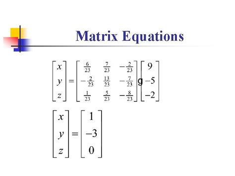 MATRICES Using Matrices To Solve Systems Of Equations