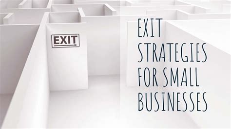 Exit Strategies For Small Businesses Business Forum UK