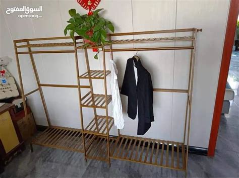 ستاند ملابس خشب الحجم الكبير قياس ارتفاع 150العرض 140 العمق 40 سم