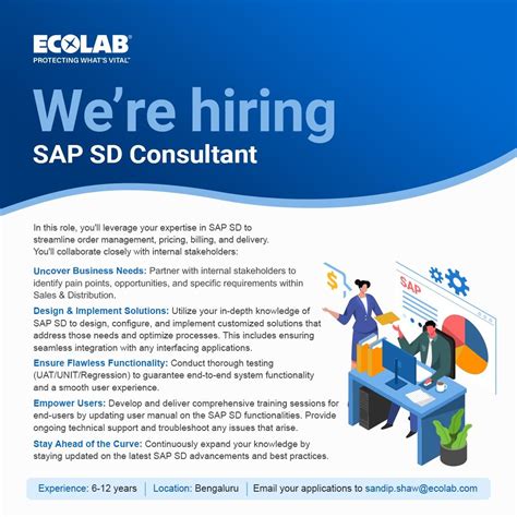 Ecolab Digital Center On Linkedin Sap Sdconsultant Opportunity Joinourteam