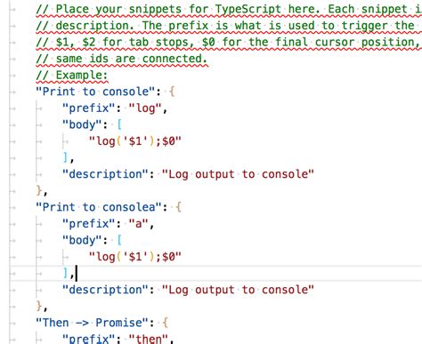 Snippets Are Squiggled Issue Microsoft Vscode GitHub