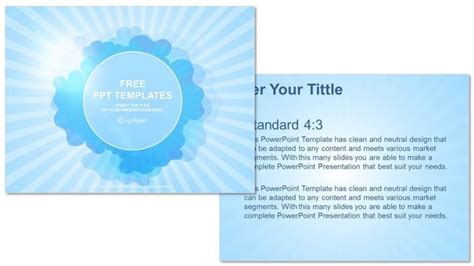 Blue Sky And Cloud Abstract PPT Templates