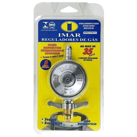 Regulador Para Gás Imar 072801 B Médio 1kgh Sem Mangueira Blister