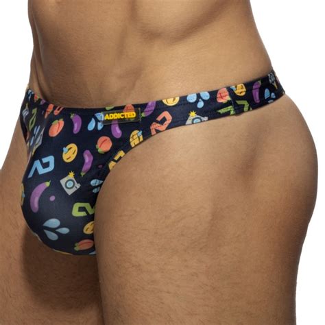 Addicted String Emoji Bleu Marine Inderwear