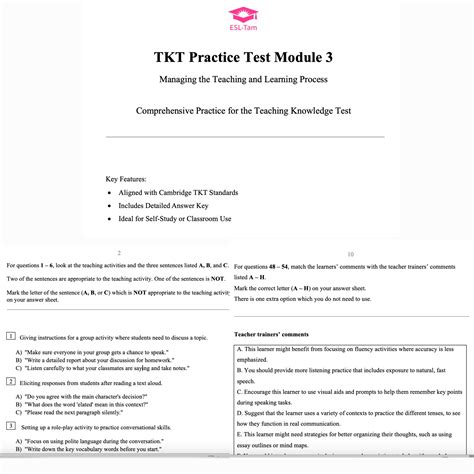 Tkt Module 1 Practice Test Background To Language Learning And