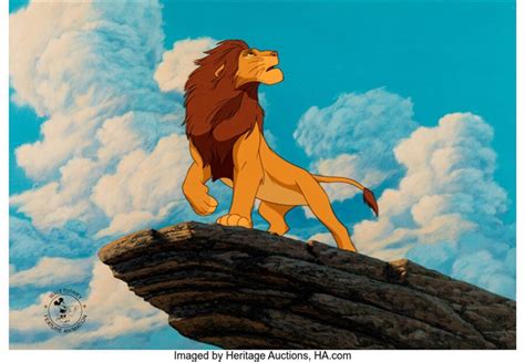 The Lion King Cast Member Exclusive Simba Presentation Cel Ted To