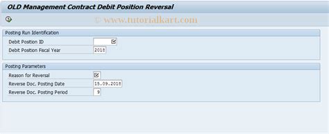 FOOF SAP Tcode Reverse Debit Pos Management Contr