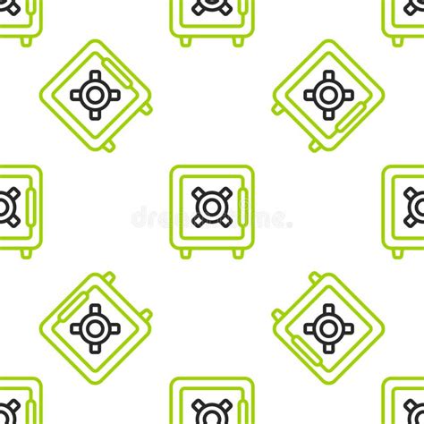 Line Geological Fault Icon Isolated Seamless Pattern On White Background Structural Geology