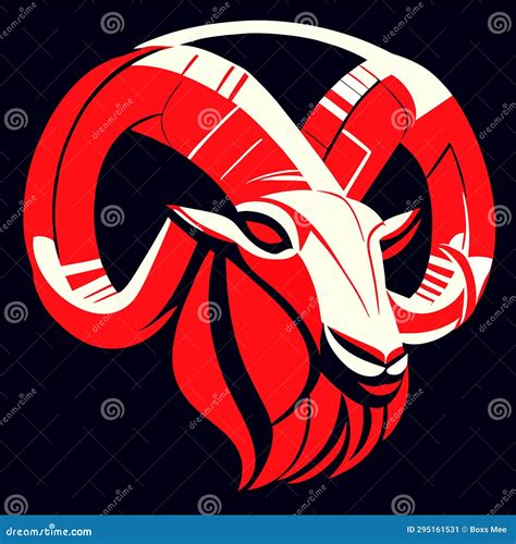 Mascot Illustration Of A Head Of A Ram With Horns Ai Generated Stock Vector Illustration Of