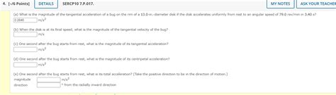 Solved 4 [ 16 Points] Details Sercp10 7 P 017 My Notes Ask
