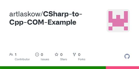 Github Artlaskowcsharp To Cpp Com Example