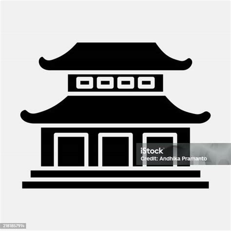 아이콘 대한민국 궁전 한국 요소 글리프 스타일의 아이콘입니다 인쇄물 포스터 로고 광고 인포그래픽 등에 적합합니다 건축에 대한 스톡 벡터 아트 및 기타 이미지 Istock