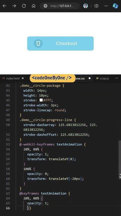 Day 038 🤯 Micro Css Checkout Button Animation Coding Webdevelopment