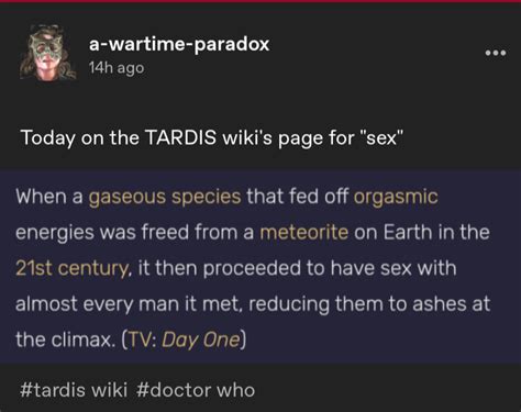 Search Up Any Semi Trivial On The Tardis Wiki And You Ll Get The Wildest Thing Ever Tw