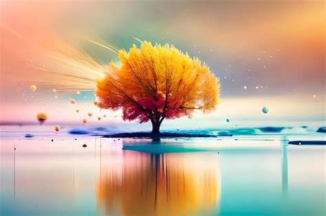 Premium Photo A Tree With The Words The Word On It