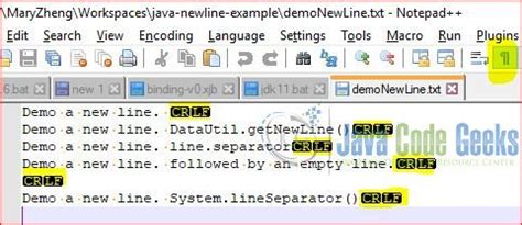 Java New Line Character Example Examples Java Code Geeks 2025