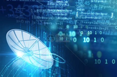 3d关于抽象技术背景的卫星天线传输数据的图片素材 正版创意图片502650183 摄图网