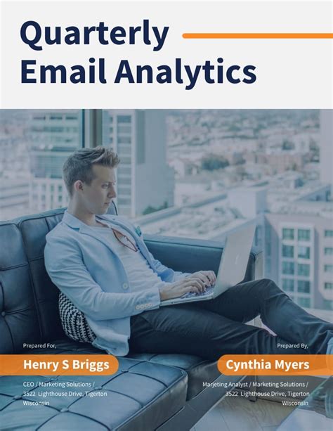Quarterly Email Analytics Report Template Visme