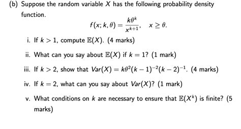 Solved B Suppose The Random Variable X Has The Following Chegg