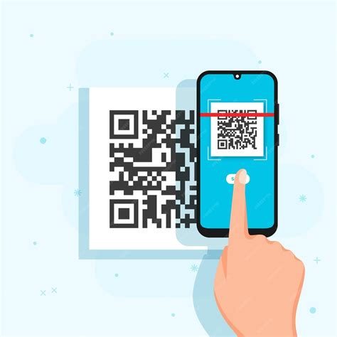 스마트 폰으로 Qr 코드를 스캔하는 그림 사람 무료 벡터