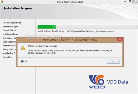 cách khắc phục lỗi khi cài sql server 2012