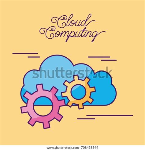 Cloud Computing Digital Network Connection Technology Stock Vector