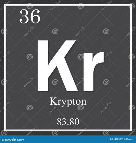 Krypton Chemical Element Dark Square Symbol Stock Illustration Krypton Chemical Element Dark Square Symbol Stock Illustration