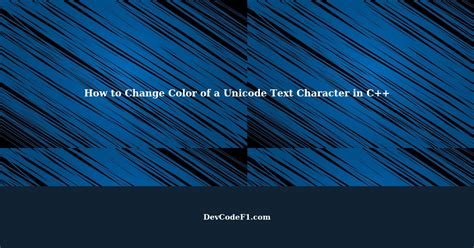How To Change Color Of A Unicode Text Character In C