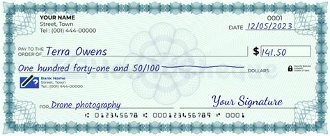 141 Check How To Write A Check For 141 Dollars