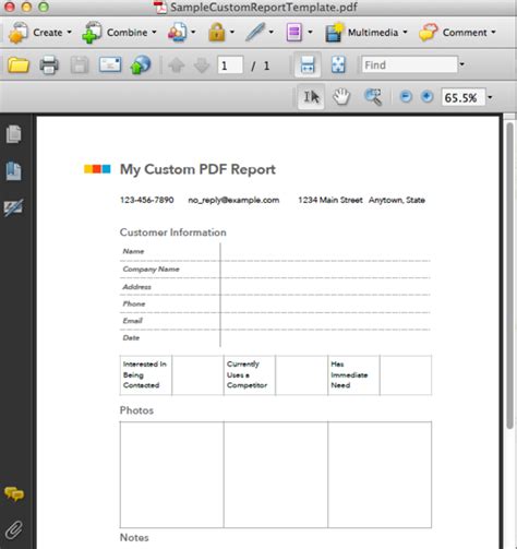 Adobe Acrobat Form Templates