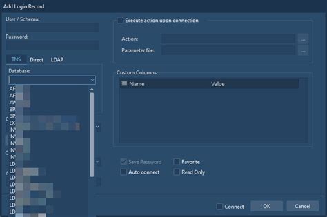 Tns Database Drop Down Is Not Populated When Creating New Login Toad For Oracle And Devops