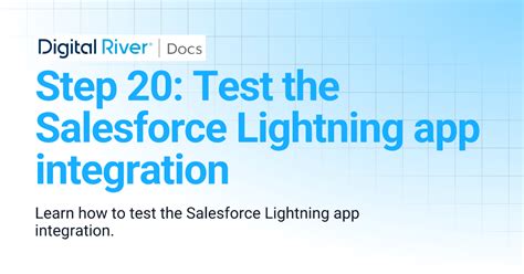 step 20 test the salesforce lightning app integration salesforce