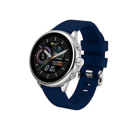 Best Buy Fossil Gen 6 Wellness Edition Smartwatch Navy Silicone Navy