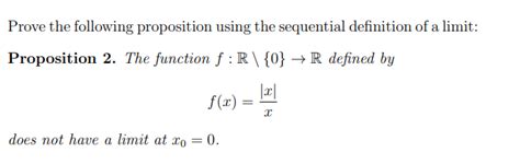 Solved Prove The Following Proposition Using The Sequential