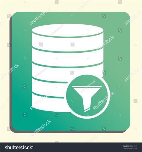 Databasefilter Icon On Button Style Green Stock Vector Royalty Free 388617013 Shutterstock