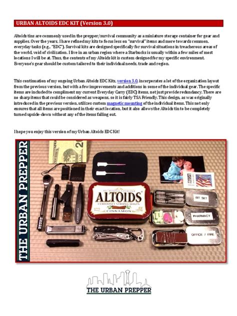 Urban Altoids Edc Kit V3 Pdf Pdf Usb Flash Drive Equipment