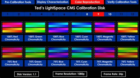 Teds Lightspace Cms Calibration Disk Colourspace Lightspace Main Menu