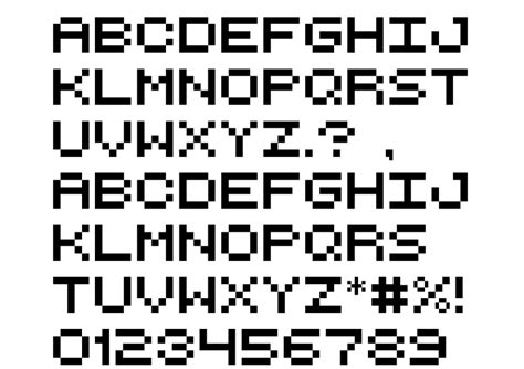 Computer Font Text