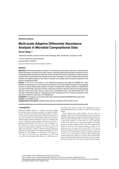 pdf multi scale adaptive differential abundance analysis in microbial