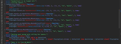 music playing script not working anymore multiple errors scripting
