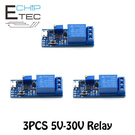 PCS Micro Adjustable Delay Relay Trigger Delay Switch V V USB Powered Timer Control Module