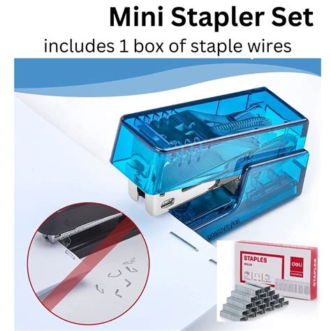 Positivity Mini Stapler Mini Stapler Set Mini Stapler With Staples 12 Sheet Capacity