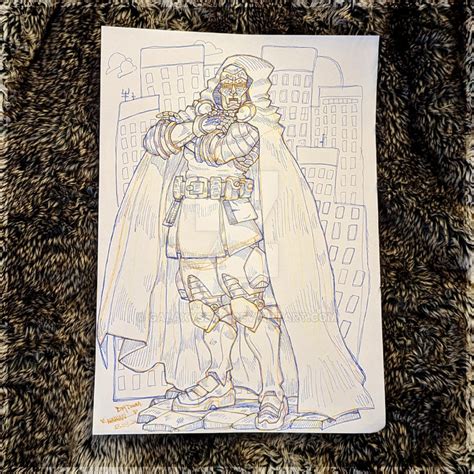 dr doom sketch by galaxysega on deviantart