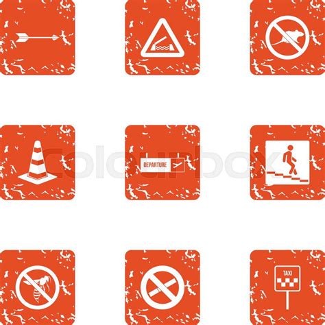 Underpass Icons Set Grunge Set Of 9 Underpass Vector Icons Colourbox